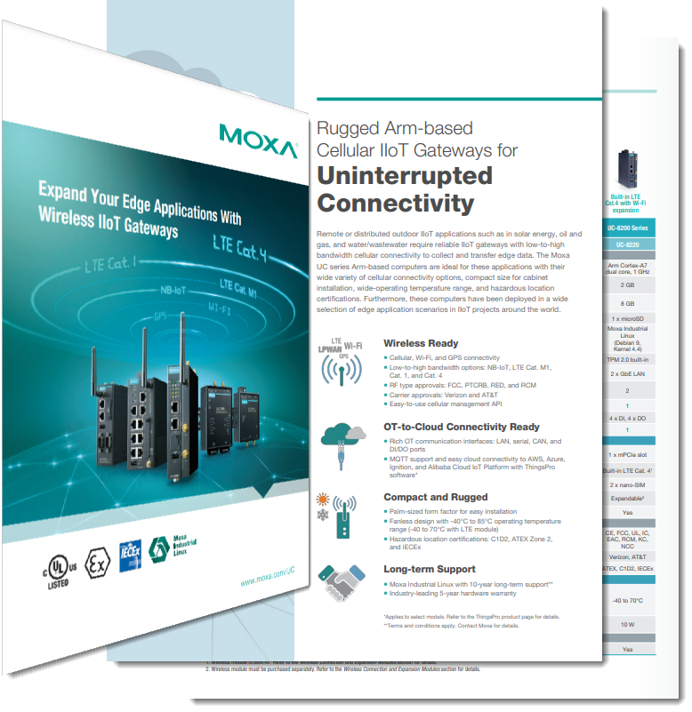 Wireless-Ready Arm-Based IIoT Gateway Brochure Wireless-Ready Arm-Based IIoT Gateway Brochure